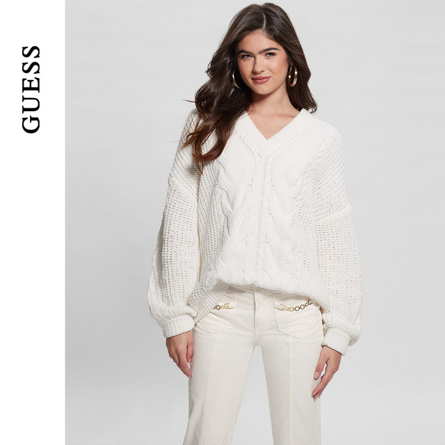 Guess Ms. Fashionable Texture Vedic Swear Sweaters-W3BR64Z3BA0