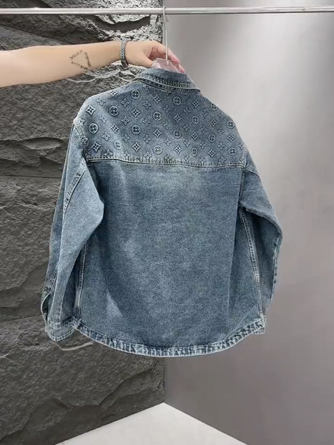 2024 autumn and winter new water washing denim jackets Men's old flower ...