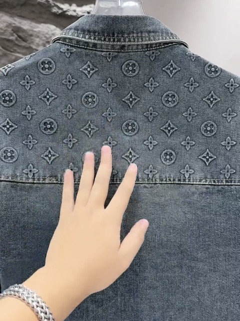 2024 autumn and winter new water washing denim jackets Men's old flower ...