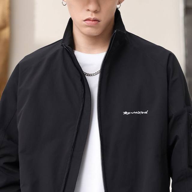 Autumn Light luxury big -name casual jacket clothes men's stand -up ...