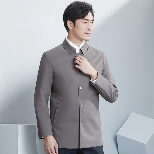 Red capital men's jacket Middle -aged and middle -aged business leisure ...