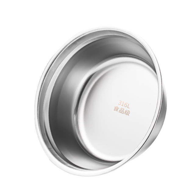 Stainless steel basin food grade 316 flat bottom soup bowl rice bowl ...