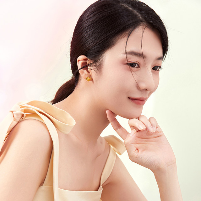 Saturday blessing 5G gold love earrings for women 2nd generation ...