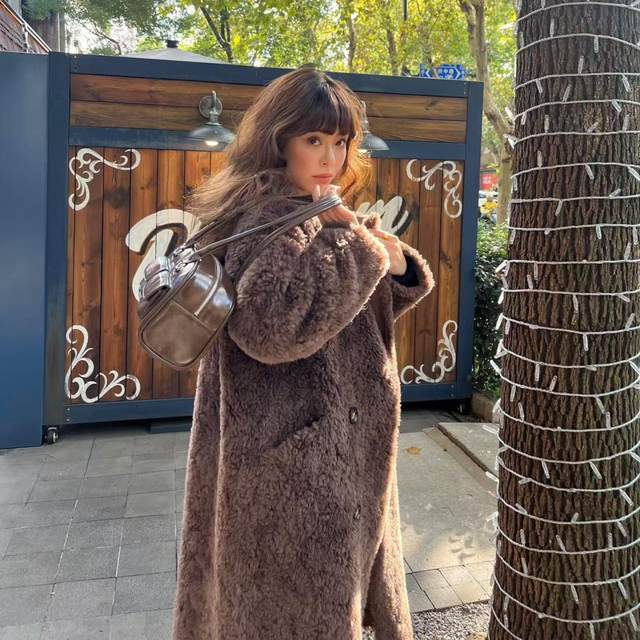 3TS10O Australian Fupa Korean Lamb Lazy Lazy Wind Set Women's Medium ...