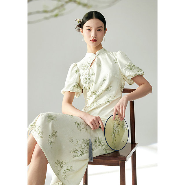 MOFAN light luxury high-end Chinese style cheongsam skirt summer ...