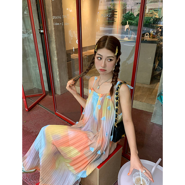 Jinyu Huahua Colorful Skirt Seaside Vacation Dress Women's Summer New ...
