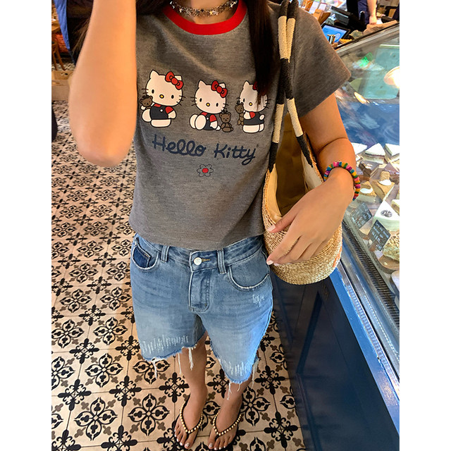 Jinyu Huahua Short-sleeved Women's T-shirt Summer 2025 New Style Front ...
