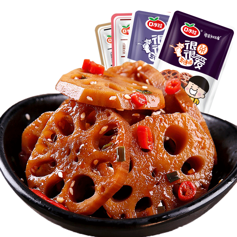 Spicy braised lotus root, spicy lotus root slices, crispy lotus root ...