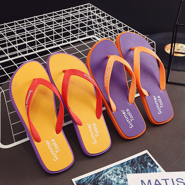 Slippers flip flops for men's non-slip summer wear outside with a tide ...