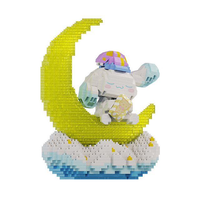 Cute cinnamon dog assembled building blocks small particle puzzle ...