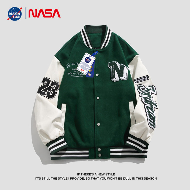 NASA joint high street baseball uniform jacket American New Year campus ...