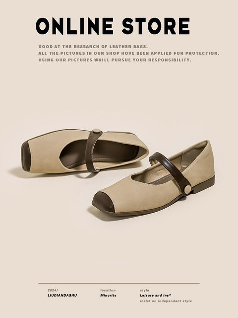 Uncle Six Points genuine leather soft-soled ballet shoes for women 2024 ...