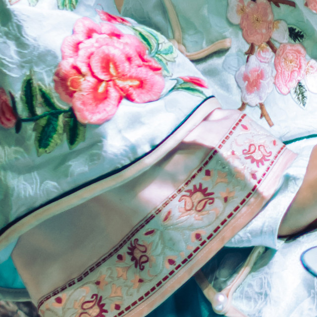 Qing Dynasty costume female Gege clothing flag service high -end ...