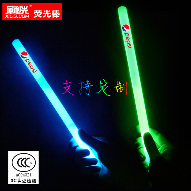 Large fluorescent stick, luminous drum stick, luminous stick, support ...