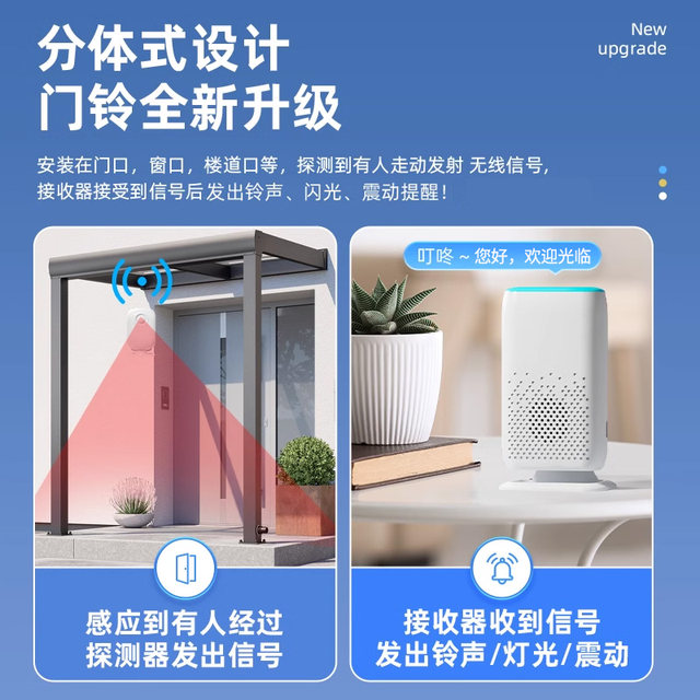 Split door welcome sensor entrance welcome doorbell voice prompter ...