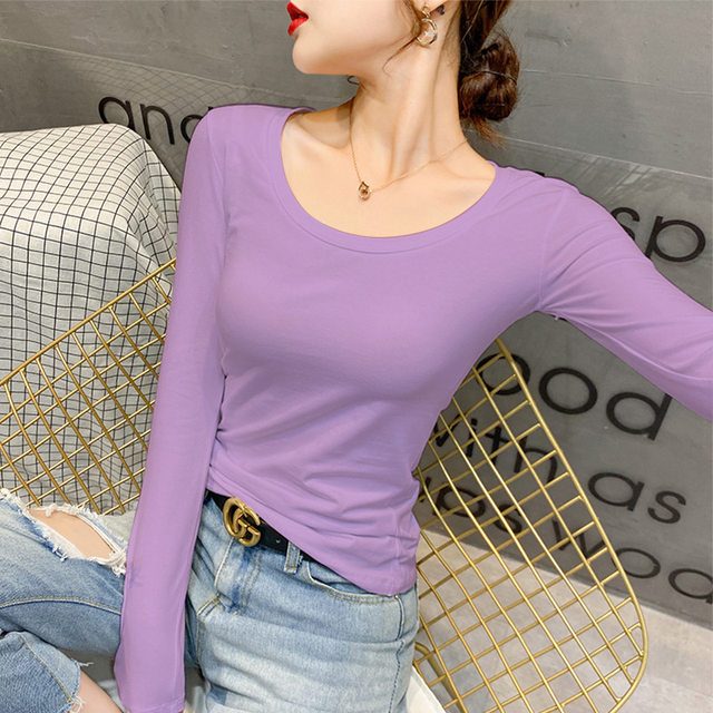 Early autumn new big circle long -sleeved T -shirt ins Tide niche ...