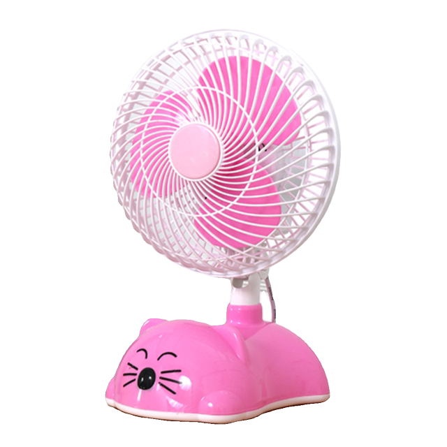 Cartoon mute shaking head electric fan desktop student dormitory mini ...