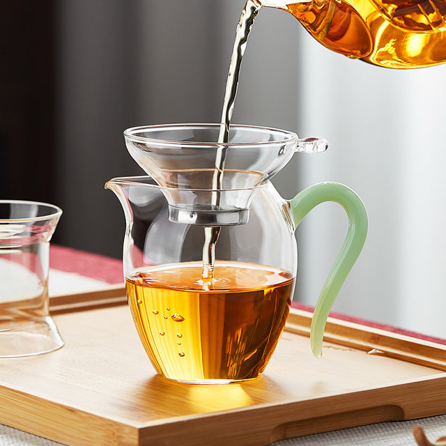 Mesni glass fair cup, high-end tea dispenser, tea drain, integrated tea ...