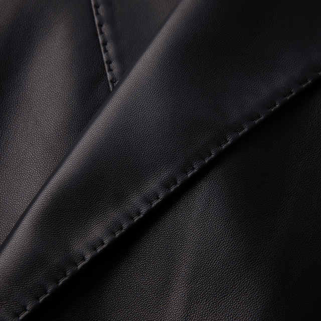 Wanwan light luxury *baby lambskin + copper ammonia silk luxury leather ...