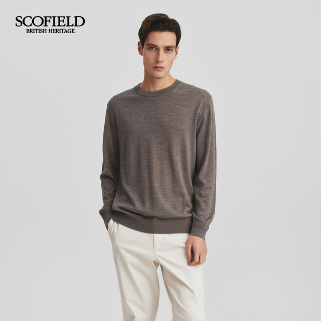 SCOFIELD Men's 24th Autumn New Casual Round Neck Multi-Color Sweater ...