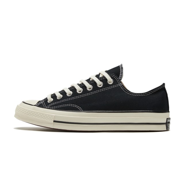 Converse Converse 1970s couple low -top canvas shoes black low rice ...
