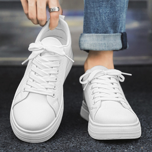 White shoes men's autumn flat shoes men's shoes 2025 new fashionable ...