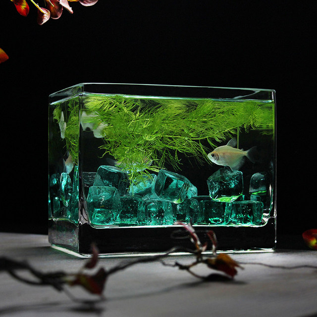 Qiyi glass fish tank integrated tank mini rectangular fish tank one ...