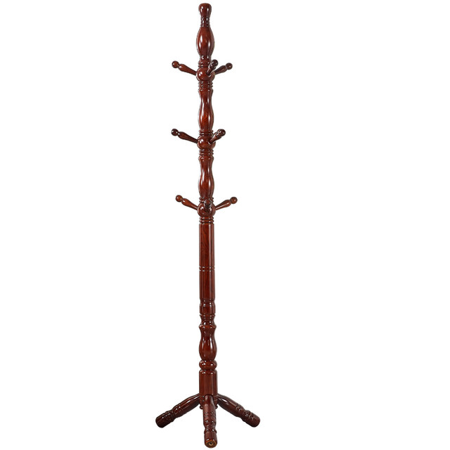Solid wood cloak rack landing hanging hangers European -style vertical ...