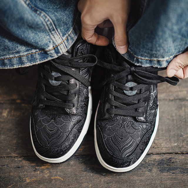 MRA Guofeng Silk Shoes Men's Shoes Men's Shoes Autumn New Niche Sports ...