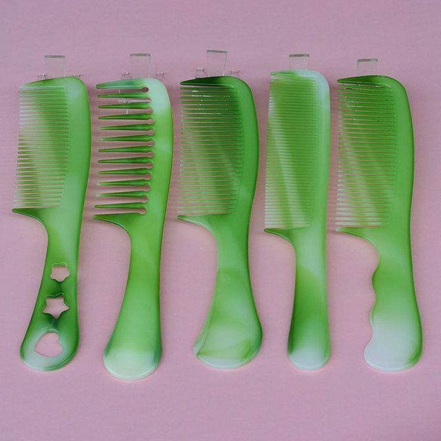 Jade-colored beef tendon comb, thickened, non-teethy, large comb, anti ...