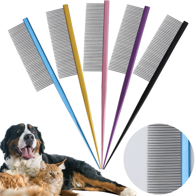 Pet comb line comb Teddy golden retriever boundary comb steel comb pick ...