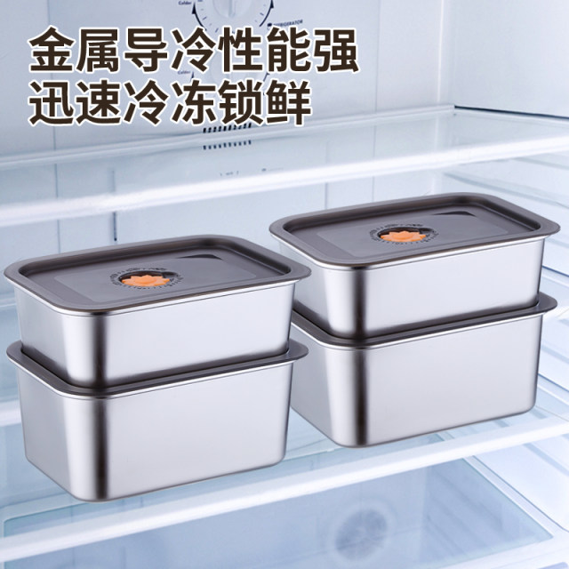 Food grade 316 stainless steel fresh -keeping box with a lid ...