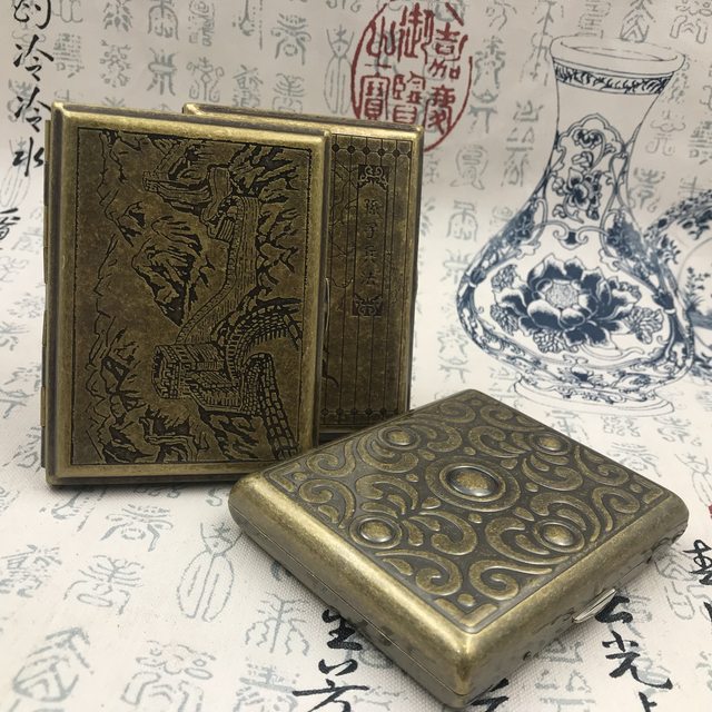 Retro Qingu Copper 16 Sun Tzu's Military Method Great Wall tobacco ...