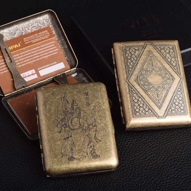 Cigarette box with 16 pieces, anti-copper knurling pattern, ultra-thin ...