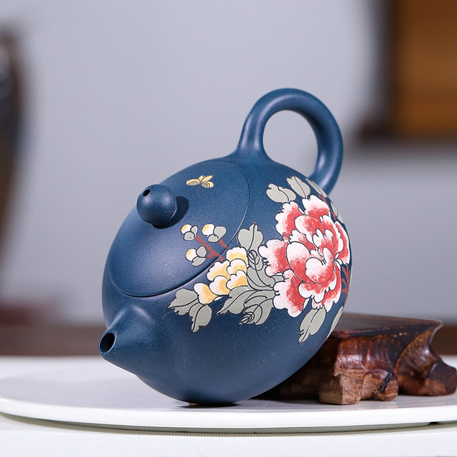Authentic Yixing purple clay teapot, raw ore green clay Xishi bayonet ...