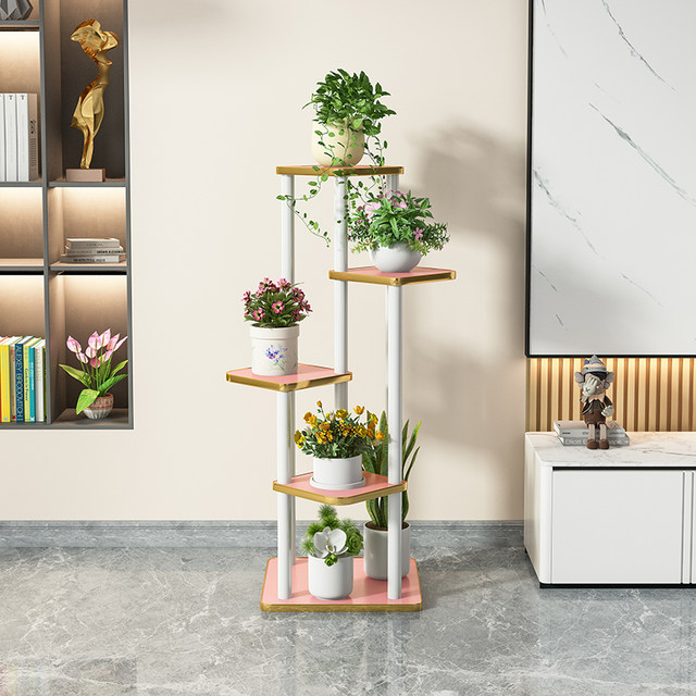 Light luxury flower shelf living room floor-standing high-end new ...