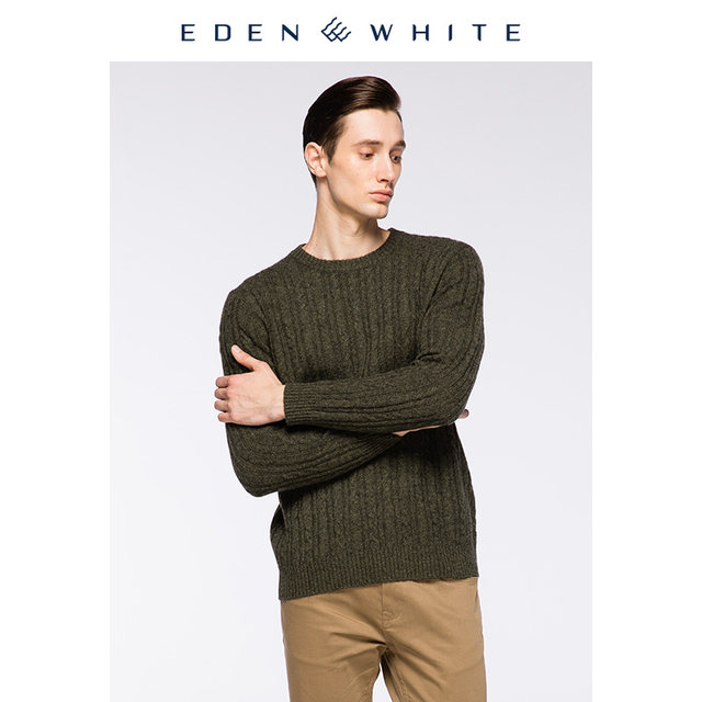 100%cashmere men cashmere men's round neck Alan gangster casual sweater ...