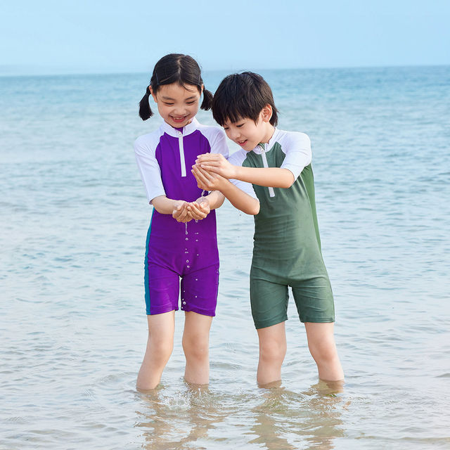 EBAER children's one-piece swimsuit boys and girls sun protection ...