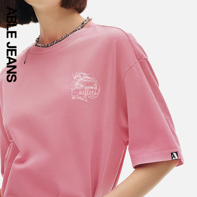 ABLE JEANS New Women's Color Printed T-Shirt 981342