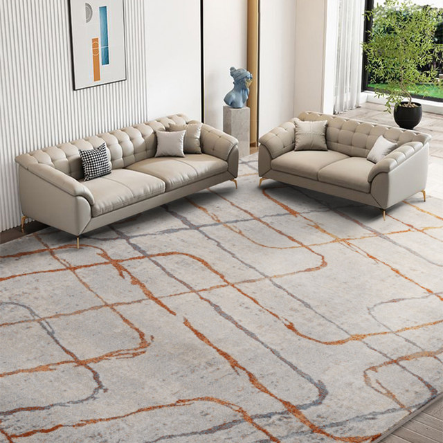 Carpet living room high-grade light luxury caramel color simple bedroom ...