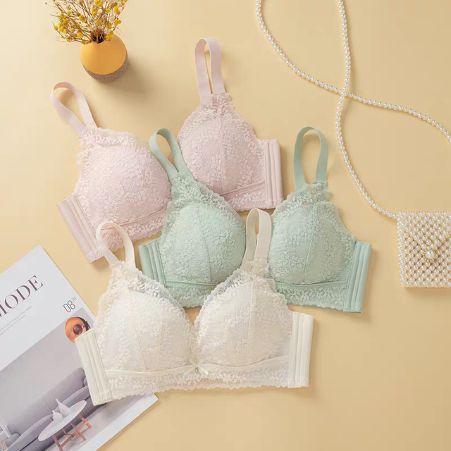 Tensina half-piece sexy lace cup thin style gathered with steel ...