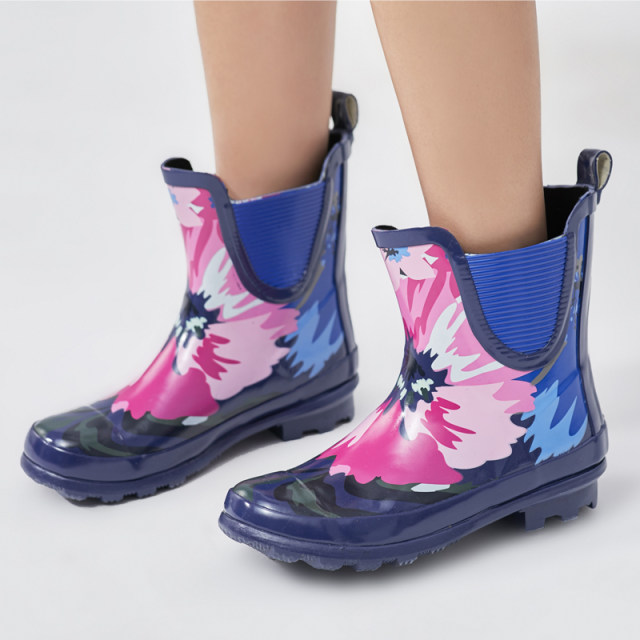 Feiying fashionable outer rain boots for women, short rain boots, low ...