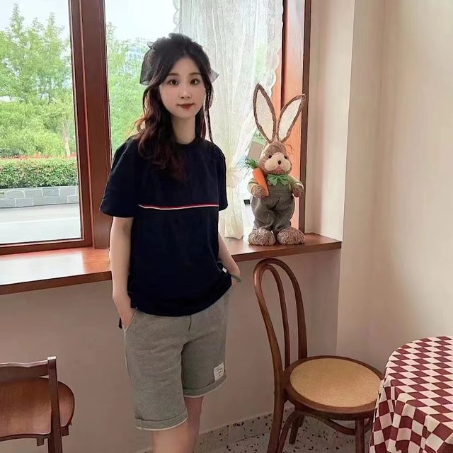 Summer TUMA TB four-bar round neck short-sleeved T-shirt pure cotton ...