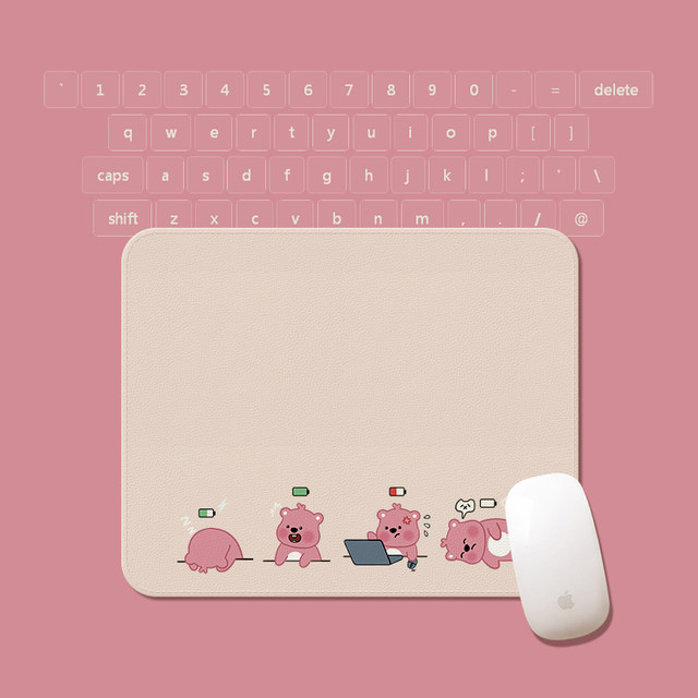 Pink mouse pad for girls, creative and cute, loopy Ruby desk pad, small ...