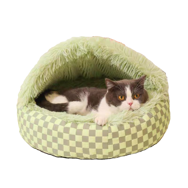 Cat kennel, winter warm dog kennel, autumn and winter pet semi-enclosed ...