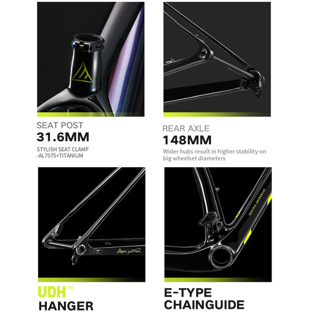 Lexon carbon fiber mountain car frame XC off -road bicycle ultra -light ...