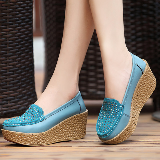 Spring and Autumn Women's Singles Single Shoes thick bottom female high ...