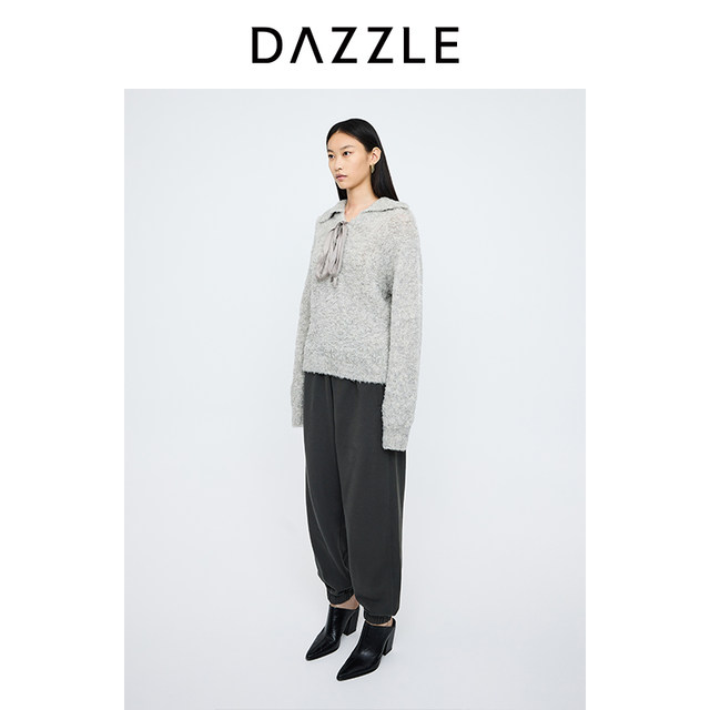 DAZZLE Disuole sweater Grey soft knit sweater for autumn and winter women's clothing
