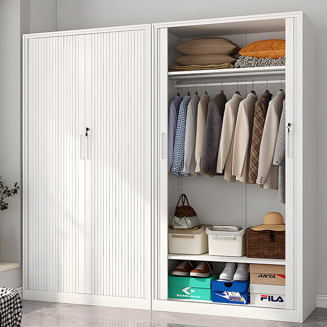 Steel sliding roll door wardrobe household bedroom environmentally ...