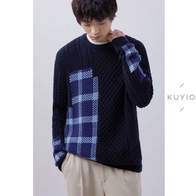 KUYIOU/Designer style Pure wool heavy thick needle winter Korean ...